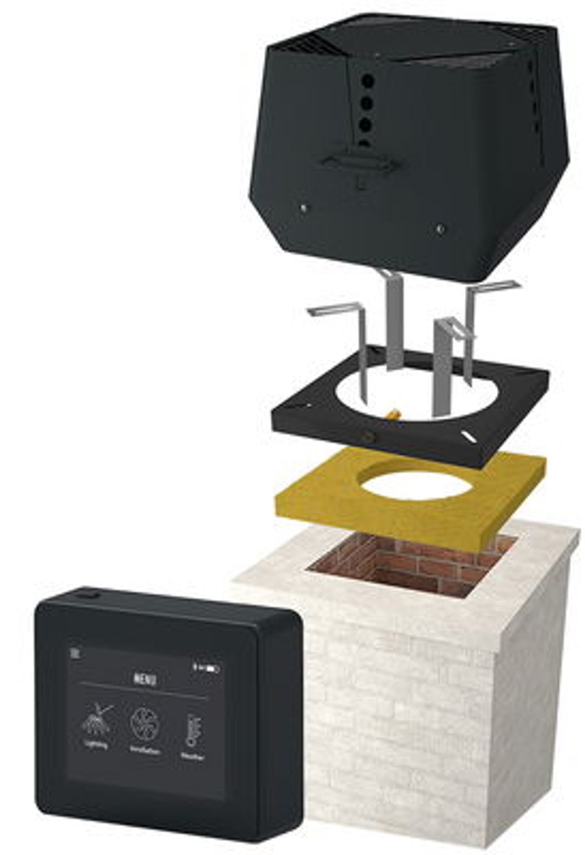 Rökgasfläkt Exodraft Paket Murad Skorsten Stängd Eldstad RSV009